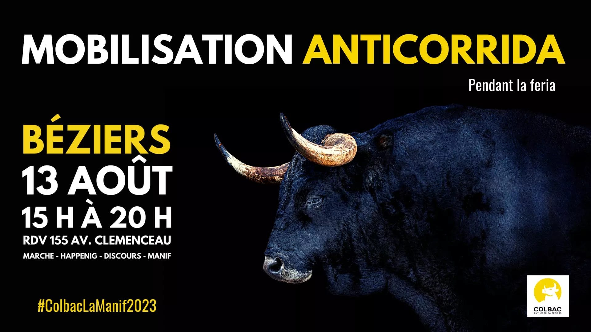 Mobilisation anticorrida pendant la feria - Colbac